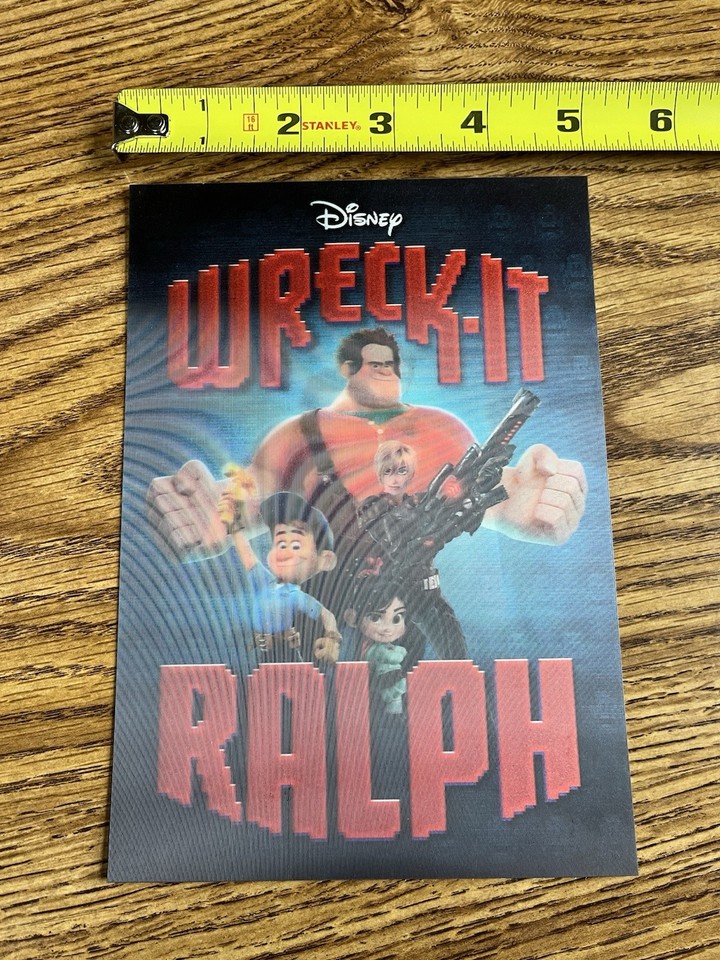 Disney 3-D Lenticular Card WRECK-IT RALPH Disney Movie Club DMC ...