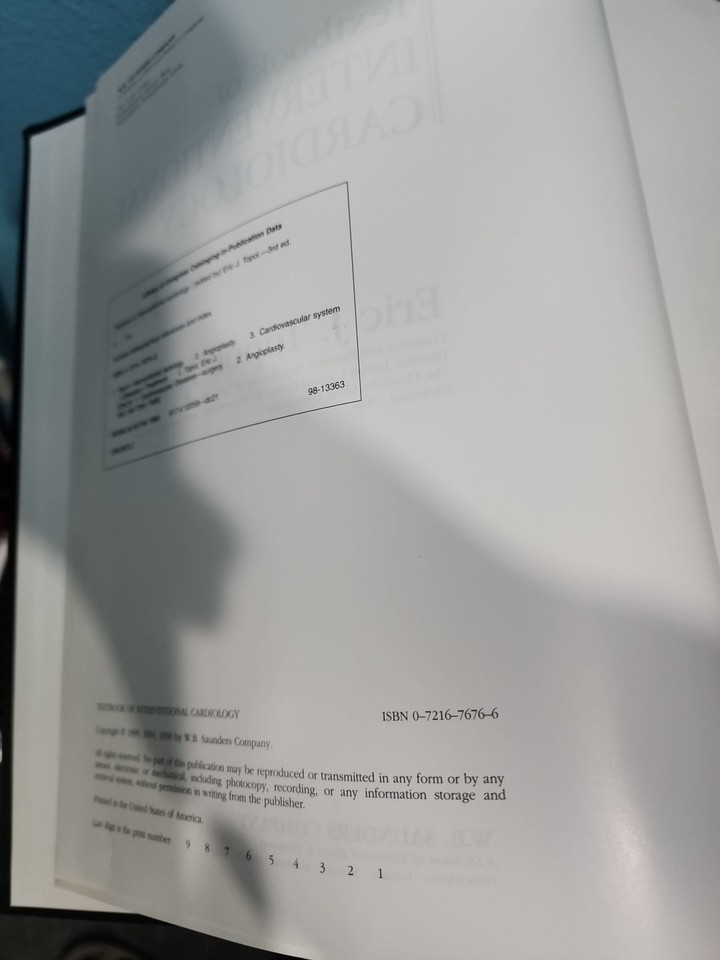 Textbook of Interventional Cardiology by Eric Topol First Print ...