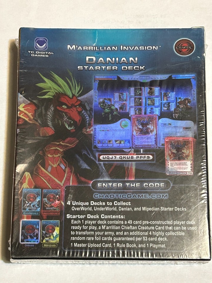 Chaotic TCG M'arrillian Invasion Danian Starter Deck NEW Sealed 1st ...