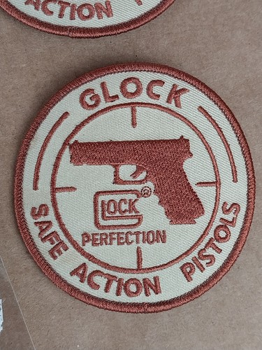 Glock Perfection Tan Promo Safe Action Pistols Logo Patch Lot swag hook and loop | eBay