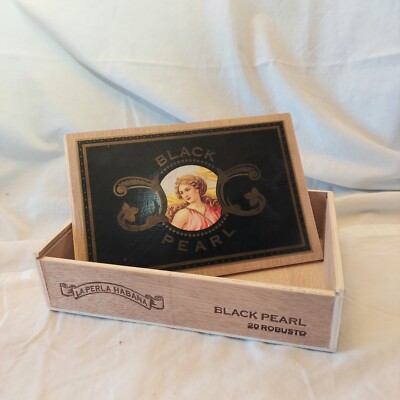 La Perla Habana Black Pearl Cigar Box Hand Made in Nicaragua 20 Robust ...