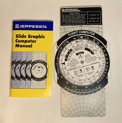 Jeppesen Sanderson Slide Graphic Computer / Flight Computer w/Manual ...