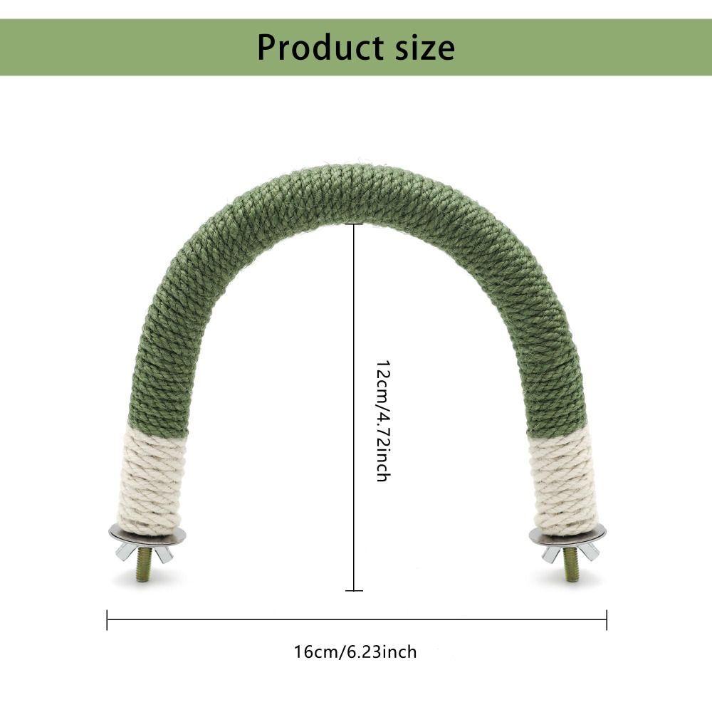 Hemp Rope Parrot Standing Stick U Shape Bird Training Stand Toys | eBay