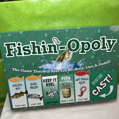 Fishin'-Opoly Fishing Monopoly Board Game New But Not Sealed | eBay