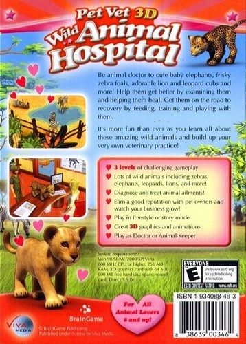 Pet Vet 3D: Wild Animal Hospital (PC, 2007) for sale online | eBay