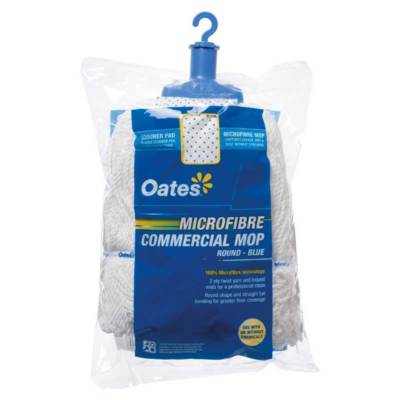 Oates Microfibre Round Mop Blue: Professional, Round Shape and Straight ...
