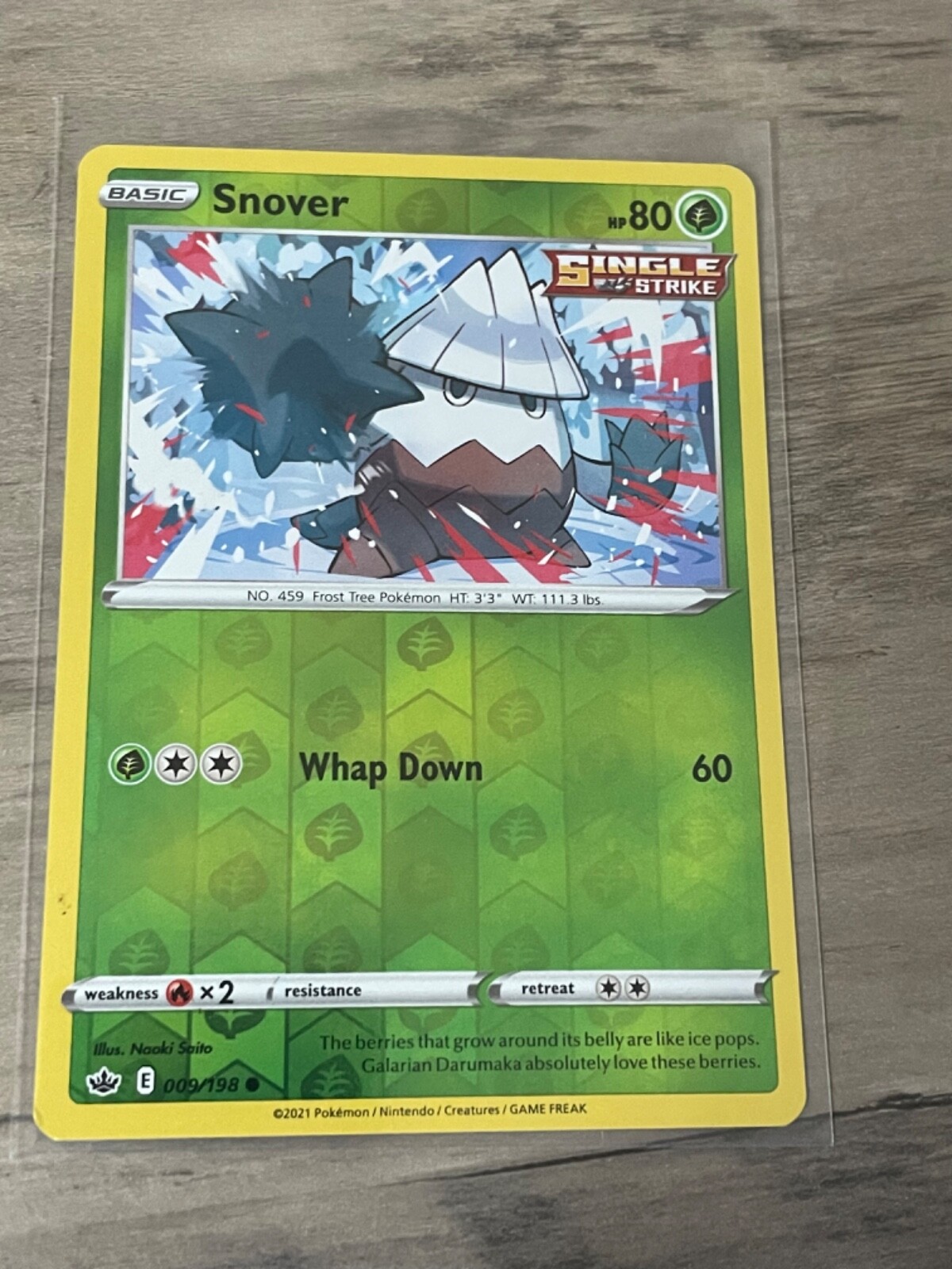 Snover 009/198 Reverse Holo Chilling Reign Pokemon TCG Card | eBay