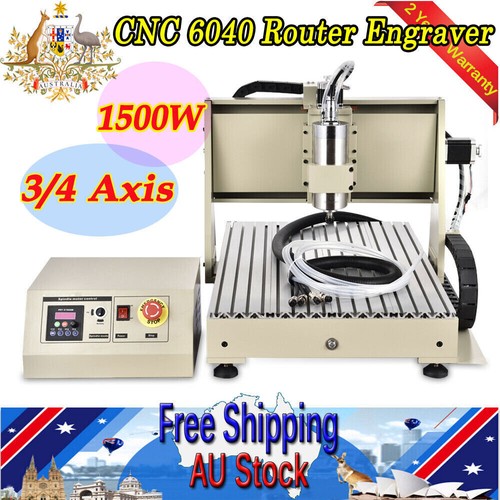 3/4 Axis CNC 6040 1500W Router Engraver Drilling Machine DIY 3D Cutter ...