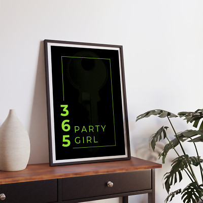 365 Party Girl - 08 Poster: Charli XCX Lyric Quote Print, Brat Y2K Wall ...