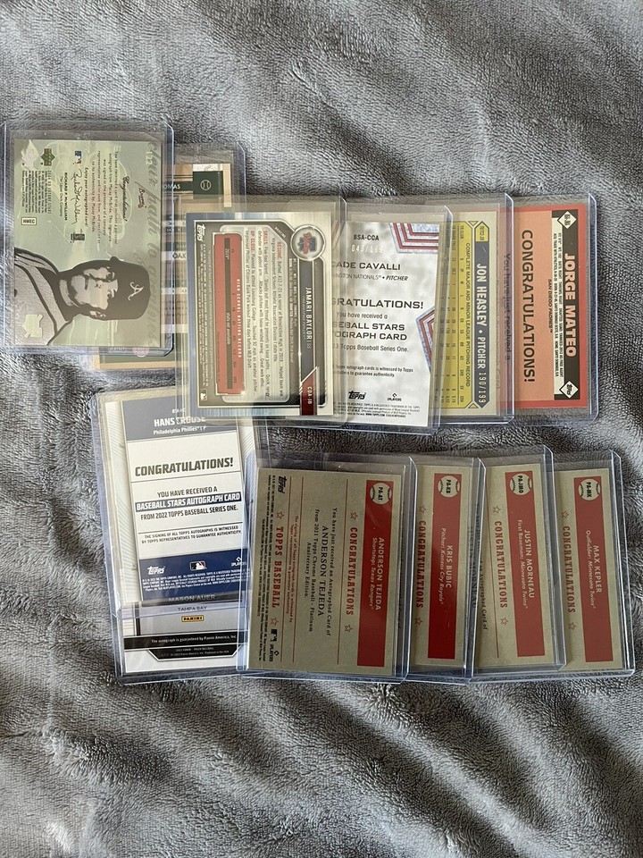 baseball cards autograph card lot Rookie Rc Serial Numbered Short Print ...