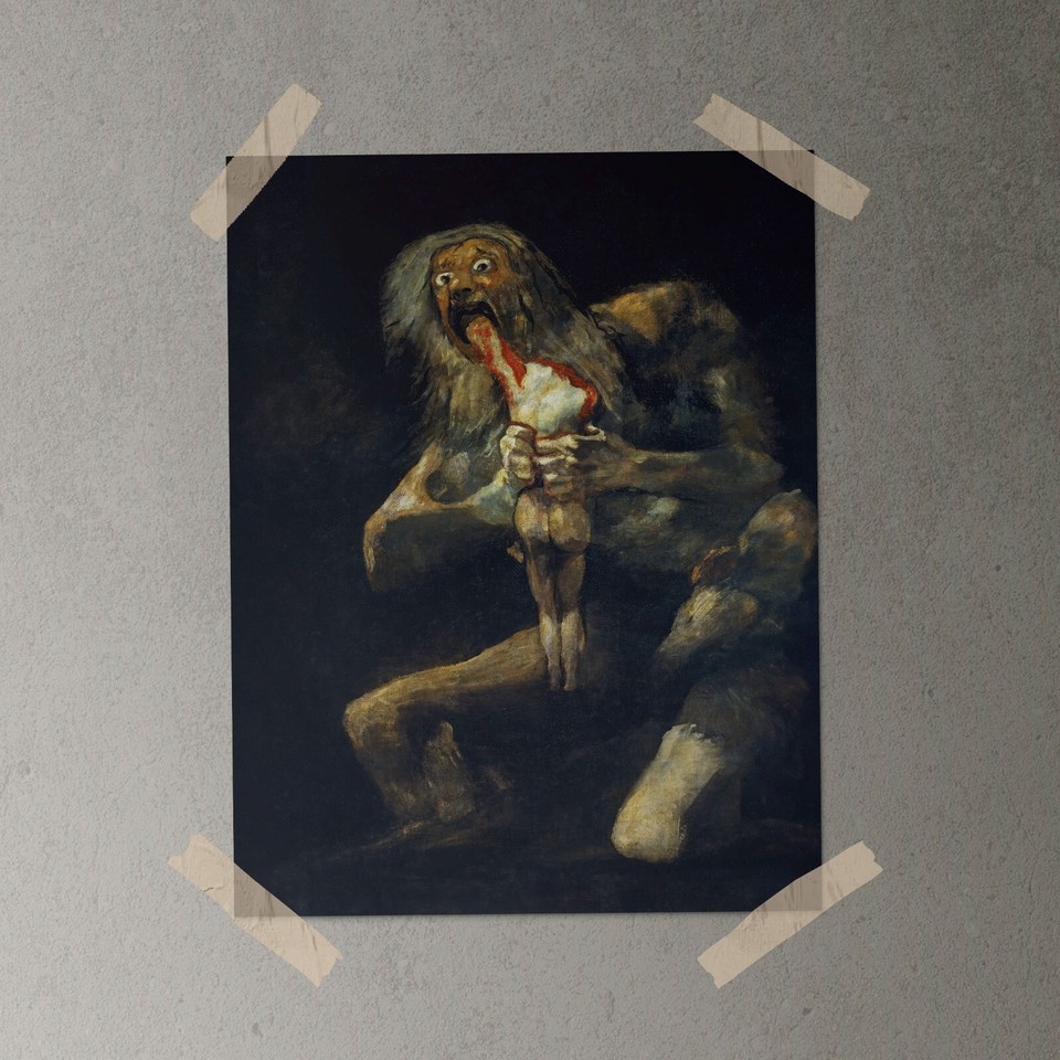 Saturn Devouring His Son - Dark & Macabre Classic by Francisco Goya ...