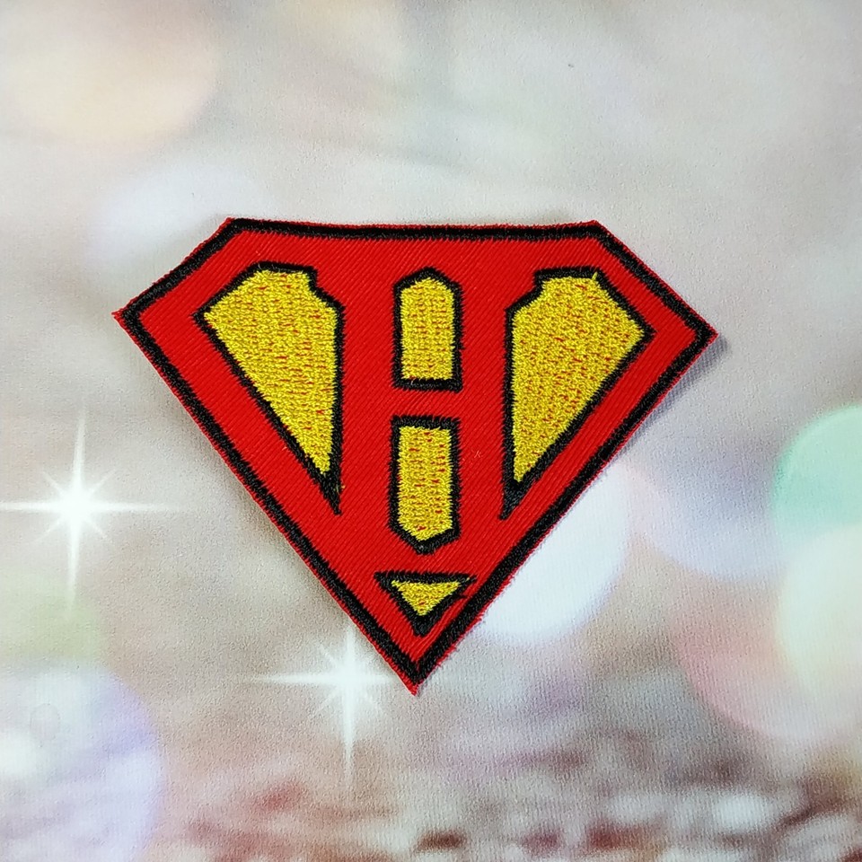 Superman Logo Patch Iron-On Superman Logo Superman Alphabet Super Hero ...