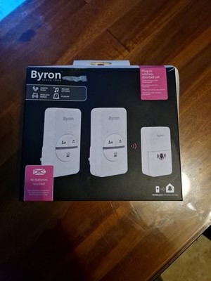 Byron Twin Plug In Wireless Doorbell Set With 2 Plug Ins No Batteries Required | eBay UK