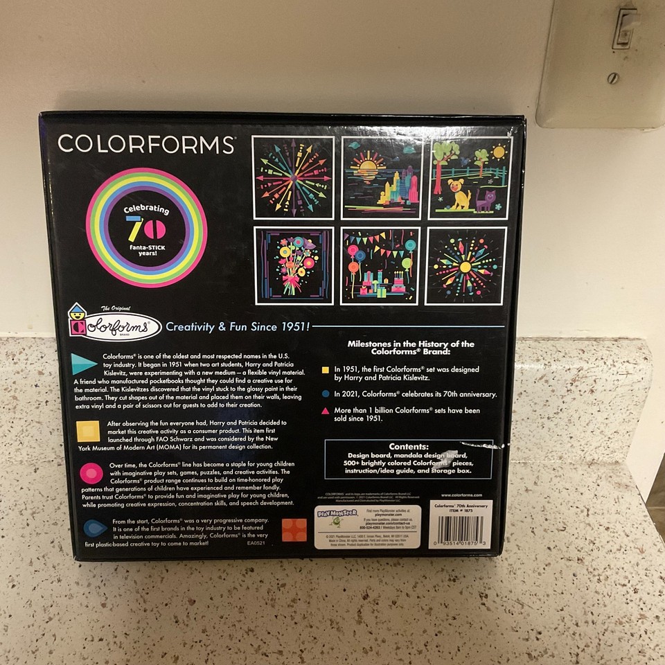 The Original Classic Colorforms 70th Anniversary Retro Re-Stickable Set ...
