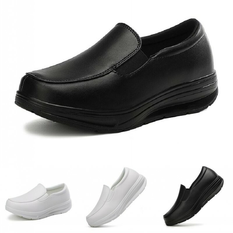 Womens Wedge Heels Nurse Work Shoes Pumps Loafers Nursing Slip On Flats ...