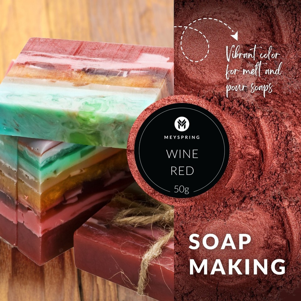 MEYSPRING Wine Red Mica Powder for Epoxy - Two Tone Resin Color Pigment ...