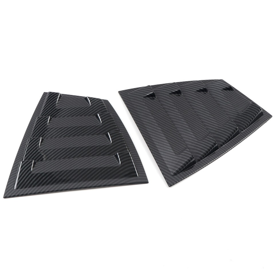 Carbon Style Rear Window Louvers Shutter Cover Trim For Subaru WRX STi ...