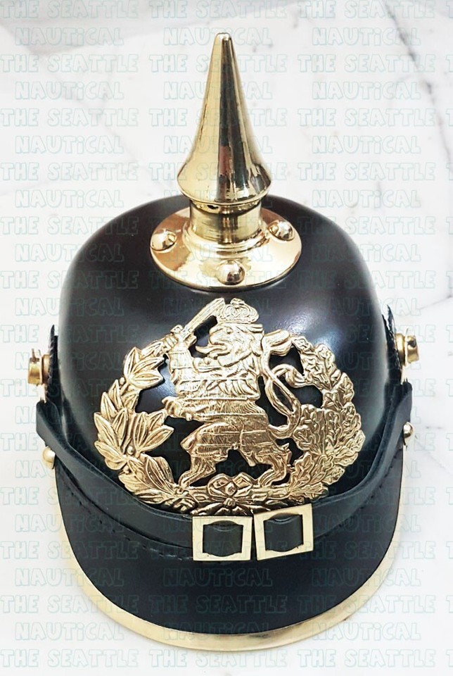 Prussian Helmet WW1 Helmet Vintage Handmade German Leather Pickelhaube ...