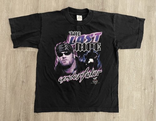 Vintage 2000 Undertaker WWF The Last Ride Shirt Youth Size Large | eBay
