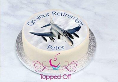 RAF F4 Phantom 19cm Round Edible Icing Cake Topper - Can Be ...