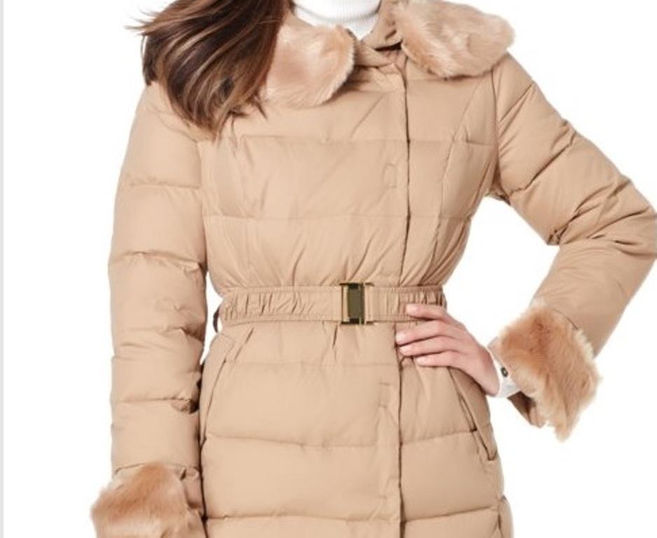Women's Outerwear Winter parka puffer down fill fur hooded coat jacket ...