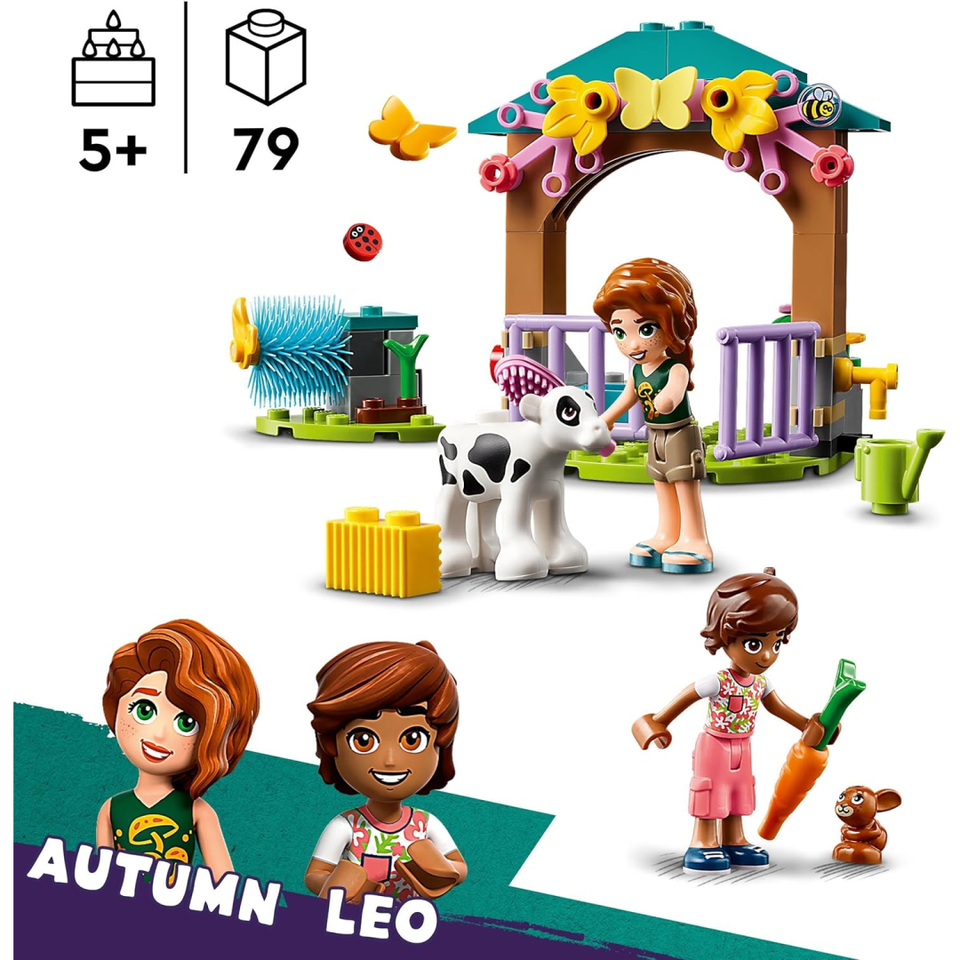 LEGO Friends 42607 Autumns Baby Cow Shed, Farm Animal Toy Playset ...