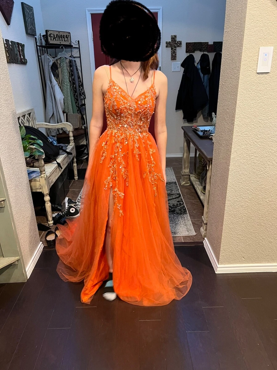 Bright Orange Prom Dresses