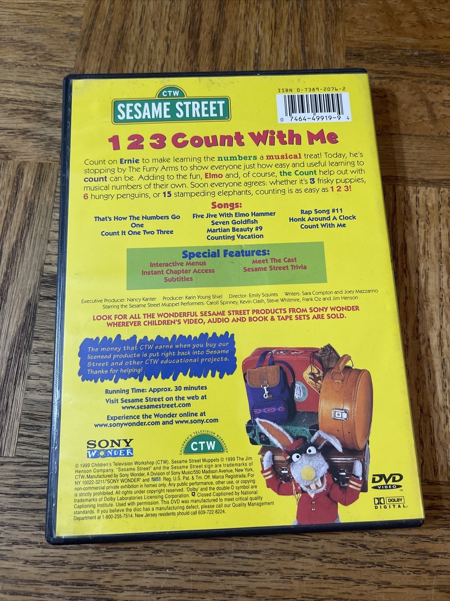 Sesame Street 123 Count With Me Dvd Ebay