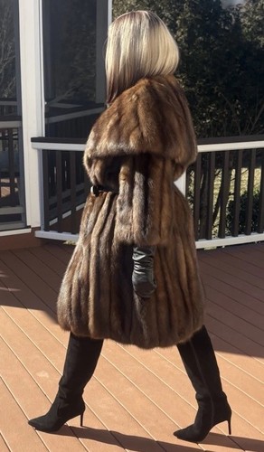 Premium Quality Genuine Sable Woman Fur Coat Not Lynx Chinchilla Mink ...