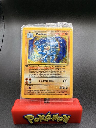 Pokémon TCG Machamp Holo Rare 1st Edition Base Set 8/102 Sealed Package ...