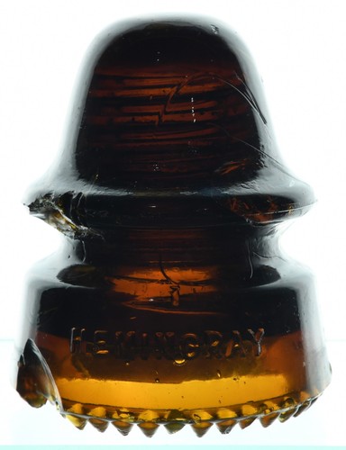 CD 162 DAMAGED RED AMBER HEMINGRAY NO. 19 SDP GLASS INSULATOR | eBay