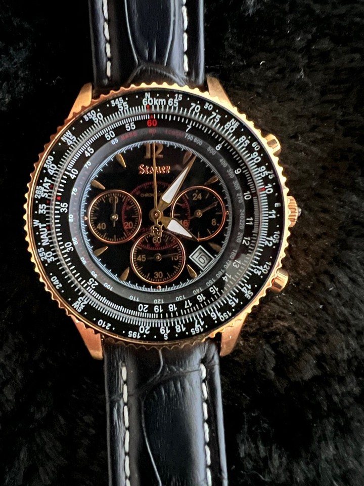 Men's CHRONOGRAPH Watch STAUER "Pilot" 19405 | eBay