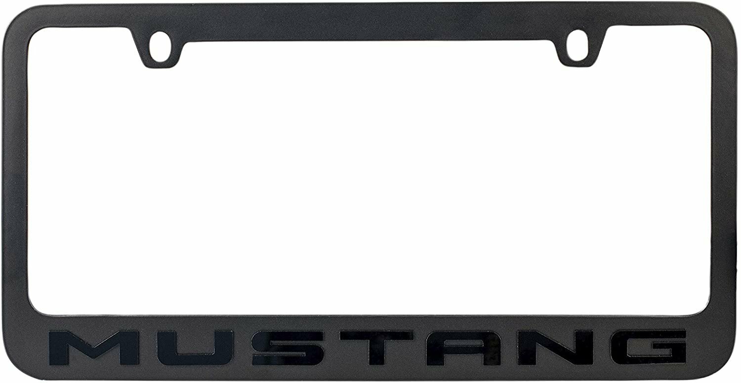Ford Mustang License Plate Frame - Black on Black | eBay
