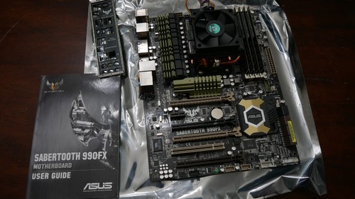 ASUS SABERTOOTH 990FX, AM3+, AMD Motherboard Rev 1 FX-4350 16GB DDR3 ...