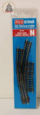 Peco ST-44 Setrack Right Hand Curved Turnout - N Gauge | eBay UK