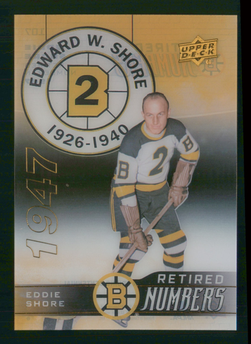 2023-24 Upper Deck Boston Bruins Centennial - Retired Numbers Eddie ...
