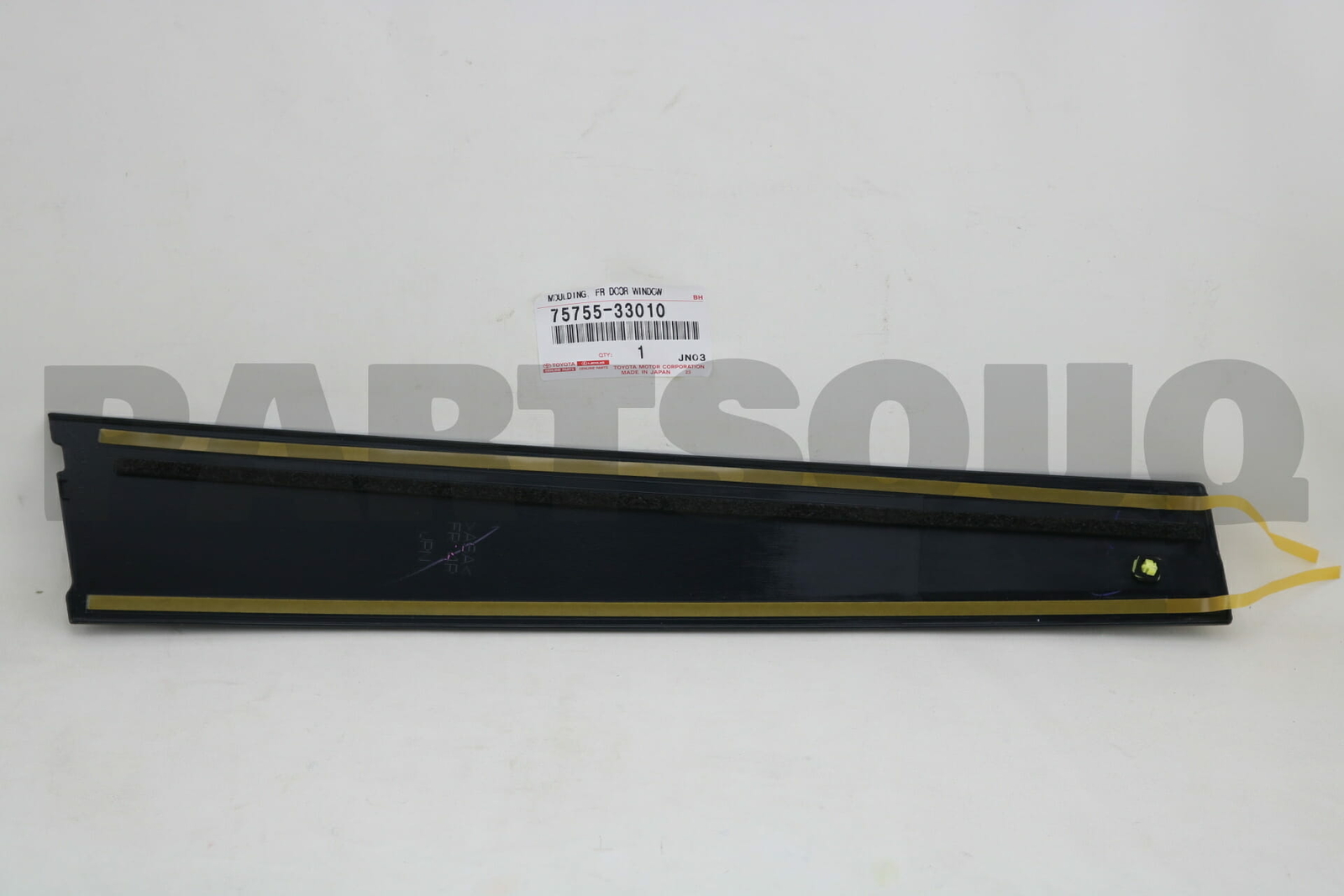 7575533010 Genuine Toyota MOULDING, FRONT DOOR WINDOW FRAME, REAR RH ...