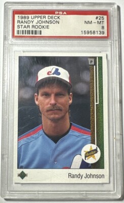 1989 Upper Deck Star Rookie #25 Randy Johnson Expos RC HOF PSA 8 NM ...