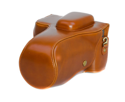 Camera Bag Case for Canon EOS 7D Faux Leather Brown CC1104c | eBay