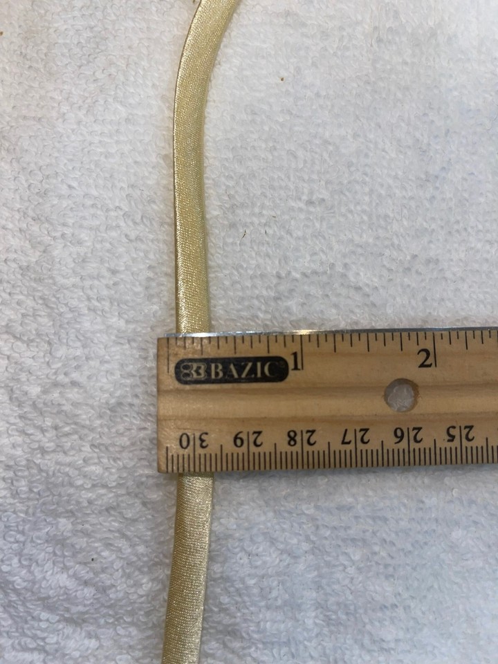 10 yards Pale Yellow Maize CORD spaghetti strap string corset ties 1/4 ...