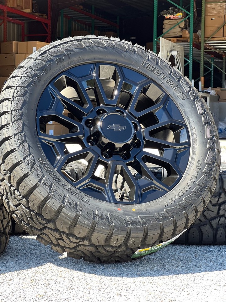 22 Chevy Silverado 2500HD 3500HD LTZ ZR2 Black Wheels Tires 2011-2025 ...
