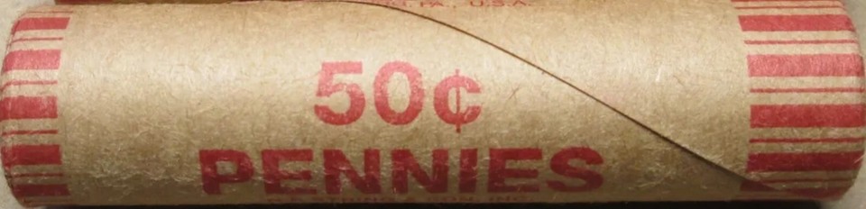 Wheat Penny Roll of Older Cents Crimped Sealed with key 1931 S Wheat ...