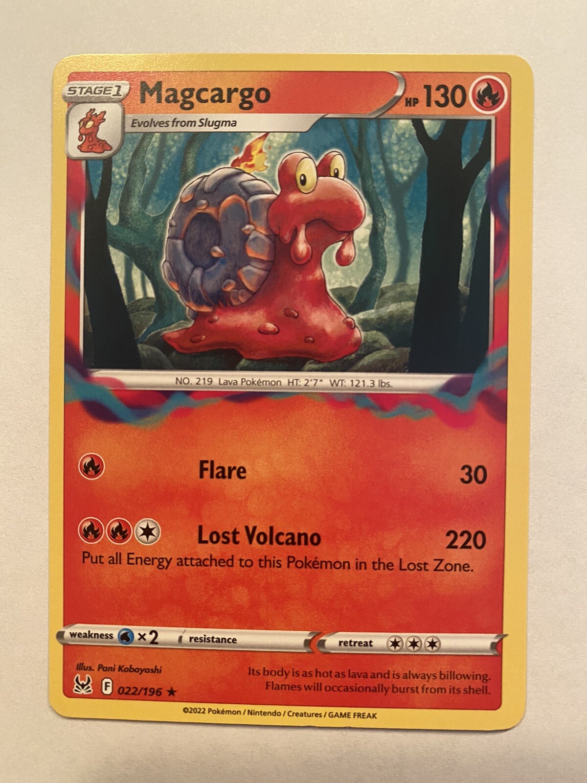 Pokémon TCG Magcargo 022/196 Pokemon Lost Origin Rare NM/M | eBay