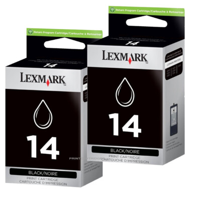 2psc Lexmark 14 Genuine Ink Cartridges X2600, X2630, X2650, X2670 ...