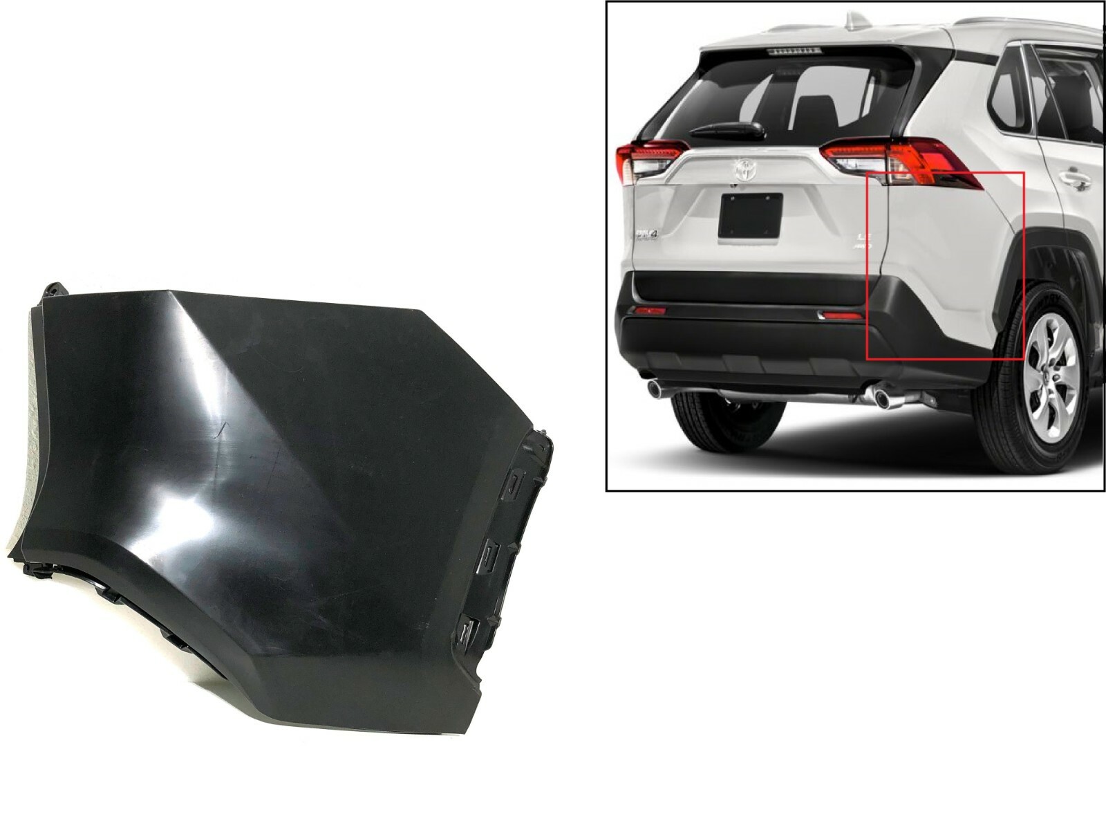 Fits 2019-2024 Toyota Rav4 Rear Bumper Side Cover Extension Right R ...