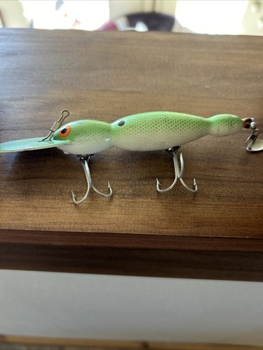 VINTAGE BOMBER WOODEN WATER DOG FISHING LURE | eBay