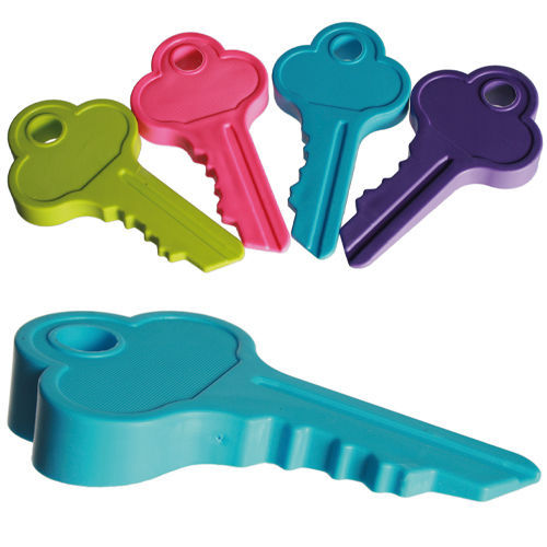 NEW LARGE KEY SHAPED DOOR STOPPER WEDGE RUBBER DOORSTOP JAM NOVELTY ...