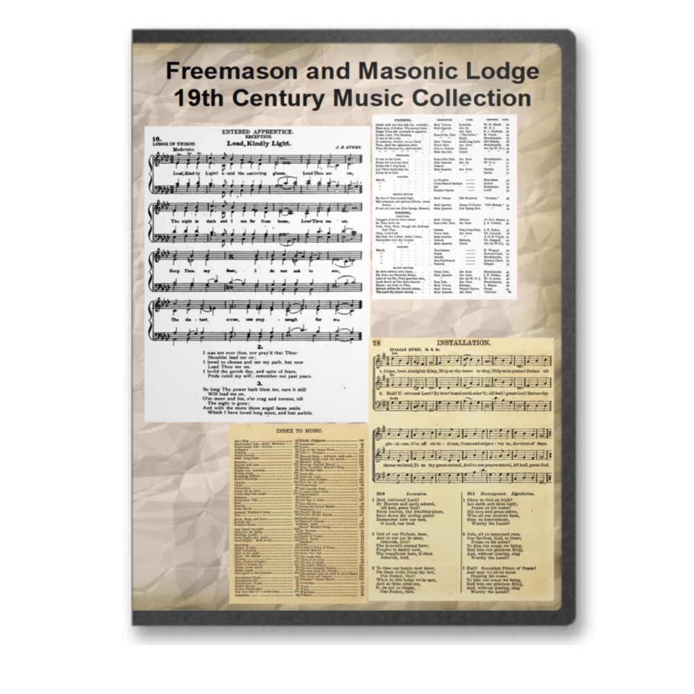 19th Century Freemason Masonic Organ Sheet Music, More - 5 Books on CD ...