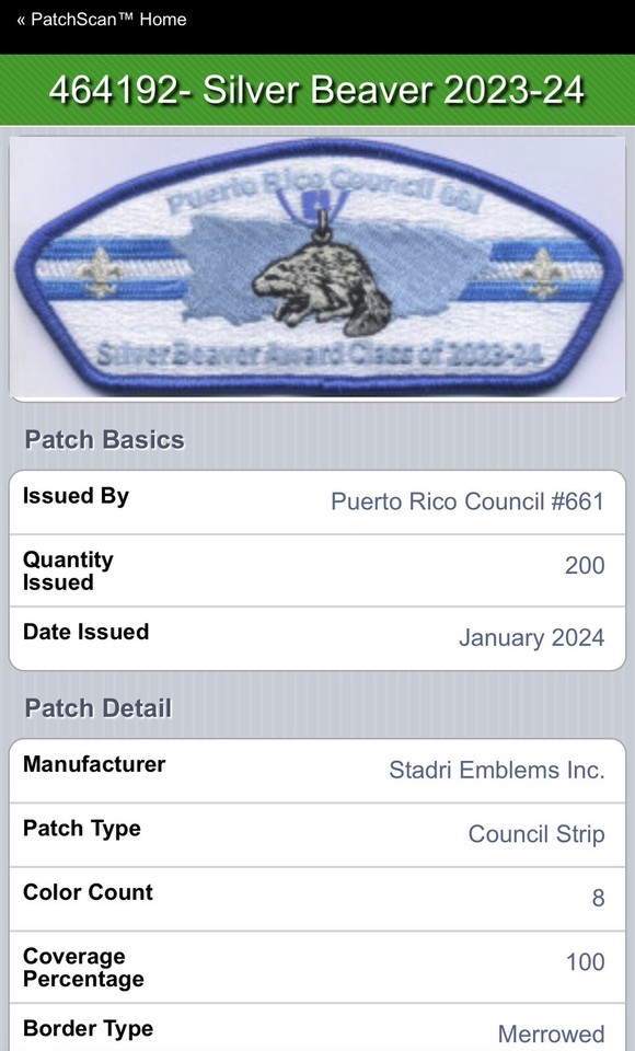 CSP Puerto rico council 661 Silver beaver Award 2023-2024 Special ...