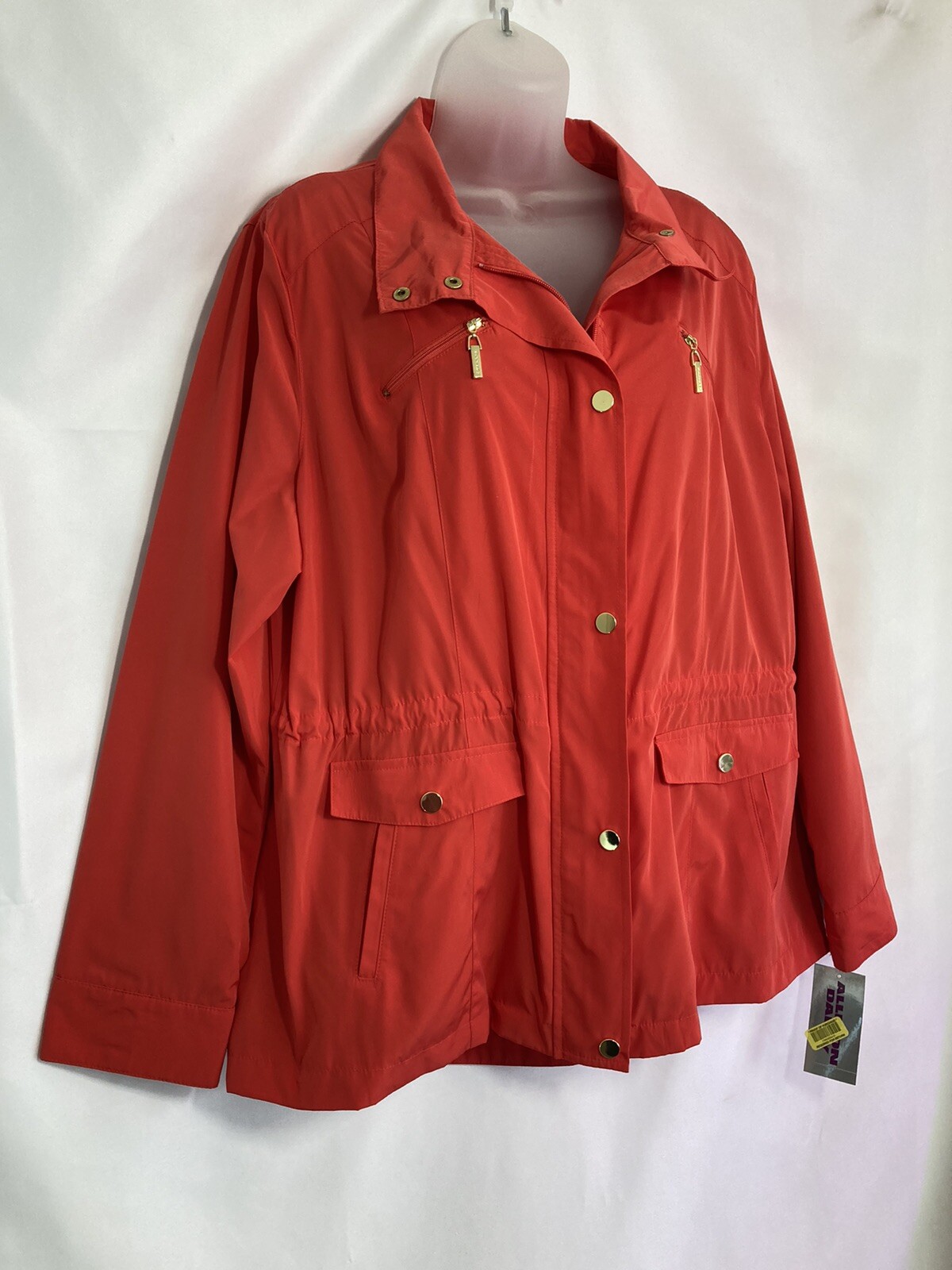 Allison Dailey Bright Red Jacket - Full Zip - Lightweight - Womens Size ...